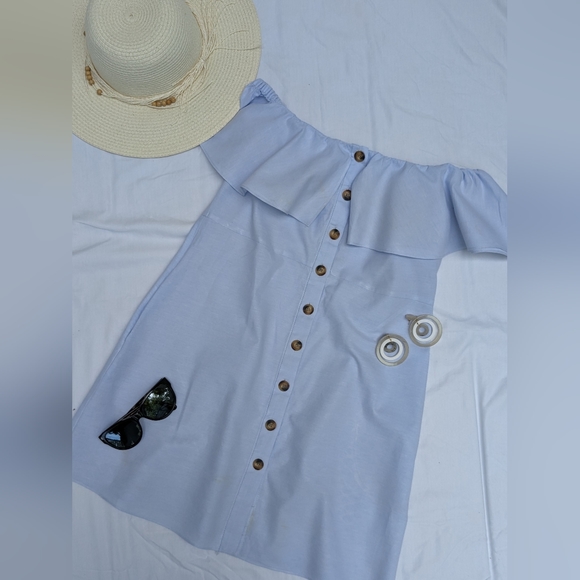 Zara | Dresses | Zara Off The Shoulder Ruffle Mimi Dress | Poshmark